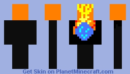 Pluto on fire Minecraft Skin