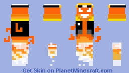 Human Flame Fruit Minecraft Skin