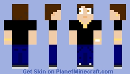 black shirt gold chain Minecraft Skin