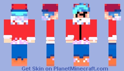 FNF BF MOBMOD Christmas outfit Minecraft Skin