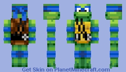 Leonardo tmnt mutant Mayhem Minecraft Skin