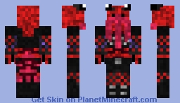 Goth Red Lobstah Minecraft Skin