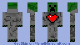 Creeper in a grey onesie Minecraft Skin