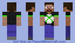 Steve with Xbox shirt w/ beard Minecraft Skin