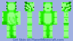 Green axolotl Minecraft Skin
