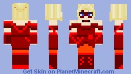 Scarlet Akumatized Emelie with peacock Miraculous Minecraft Skin