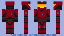 Halo Spartan Mk V Red Minecraft Skin