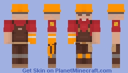 red engineer Minecraft Skin