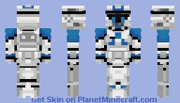 Phase 2 501st Clone Trooper Minecraft Skin