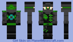 green ninja (take of mask) Minecraft Skin