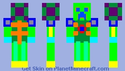 Robot Creeper Man Minecraft Skin