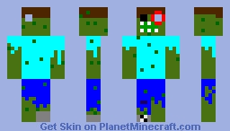 shot Zombie Steve relative Minecraft Skin