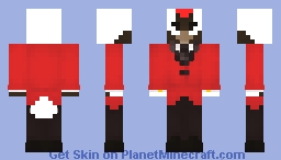 Red Crowned Crane - Red Suit Minecraft Skin