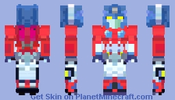 fire convoy (rid 2001 Optimus Prime) Minecraft Skin