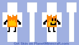 firey from bfdi Minecraft Skin