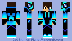 Gamer azul Minecraft Skin