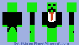 Creeper in a suit Minecraft Skin