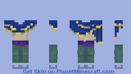 Blue Scarf Outfit - Ask to Use Minecraft Skin