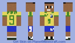 Ronaldo Fenomeno (Brasil 2002) Minecraft Skin