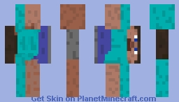 Sideways Steve Fixed Minecraft Skin