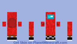 Red Imposter Among Us Minecraft Skin