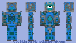 The guardian of the prismarine warrior guardian skin Minecraft Skin