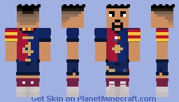 Ronald Araujo - FC Barcelona - Home kit 24/25 - 4 Minecraft Skin
