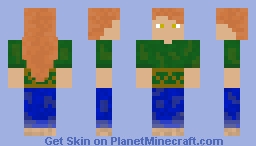 Guy with a green cloak Minecraft Skin