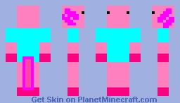 My first project (Cute Axolotl Skin) (pls like) Minecraft Skin