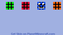 Rubix cube head Minecraft Skin