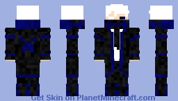 Kuro (white + blue version) Minecraft Skin