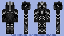 Black Grey knight Minecraft Skin