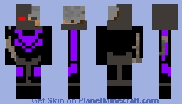 battle damaged currpted robot steve with Minecraft Skin