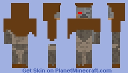 extremely battle damaged robot steve with cloak Minecraft Skin