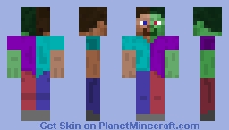half Inverted Steve version 2 Minecraft Skin