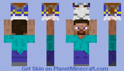 steve carrying a happy ghast Minecraft Skin