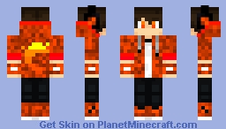 xNestorio but Orange Minecraft Skin