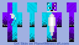 Türkiser/Violetter Fuchs Fusion Minecraft Skin
