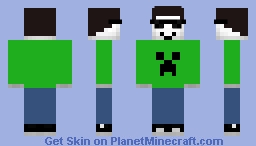 HamoodeG With A Creeper Hat Minecraft Skin