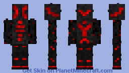 black and red armor suit Minecraft Skin