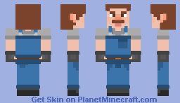 Moustache worker Minecraft Skin