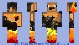 burning toast Minecraft Skin