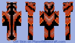 Primal copper armour with black inner Minecraft Skin