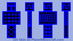Blue Neon man Minecraft Skin