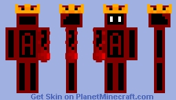 Bloody Blob Skin with Crown and Fire Hand Minecraft Skin