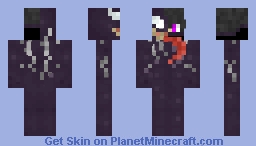 Galaxy *Fanmade Venom Character* *Face Half Open* Minecraft Skin