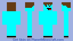 derpy cyan dude with shoes Minecraft Skin