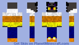 Black Cat w/ Candy Corn Sweater Minecraft Skin