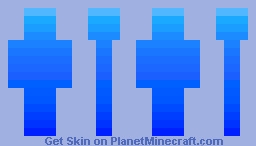 Frozen blue gradient Minecraft Skin
