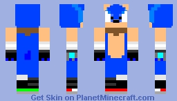 Multiversal super sonic blue Minecraft Skin